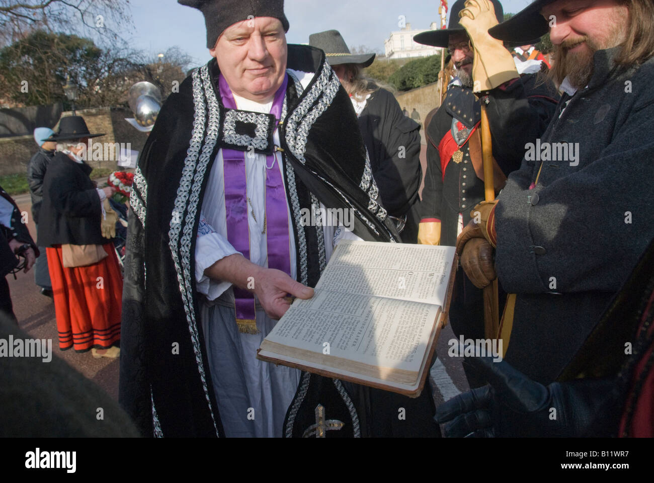 The Chaplain to the Kings Army shows round a prayer about the execution ...