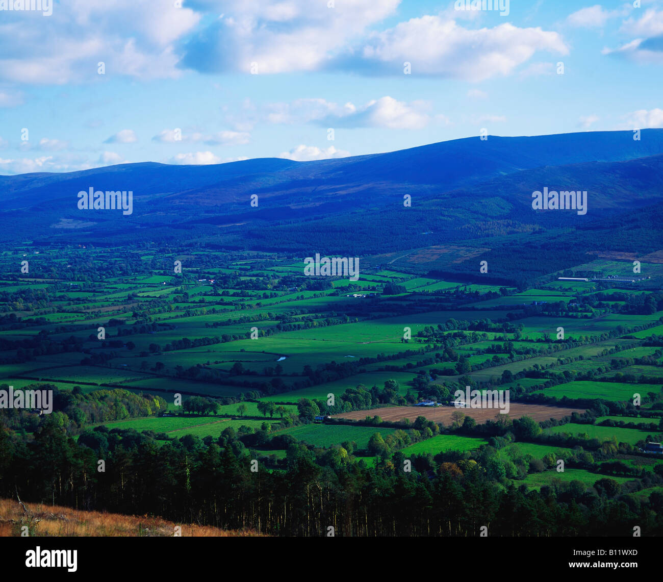 Glen of Aherlow and the Galtee Mountains, Co Tipperary, Ireland Stock ...