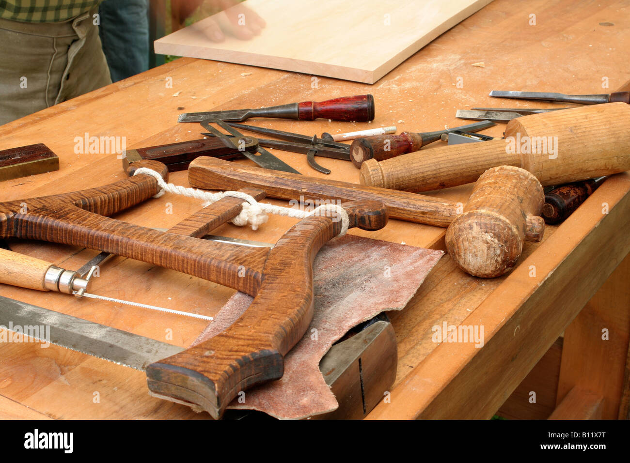 Nordic Fest museum woodworking tools Stock Photo - Alamy