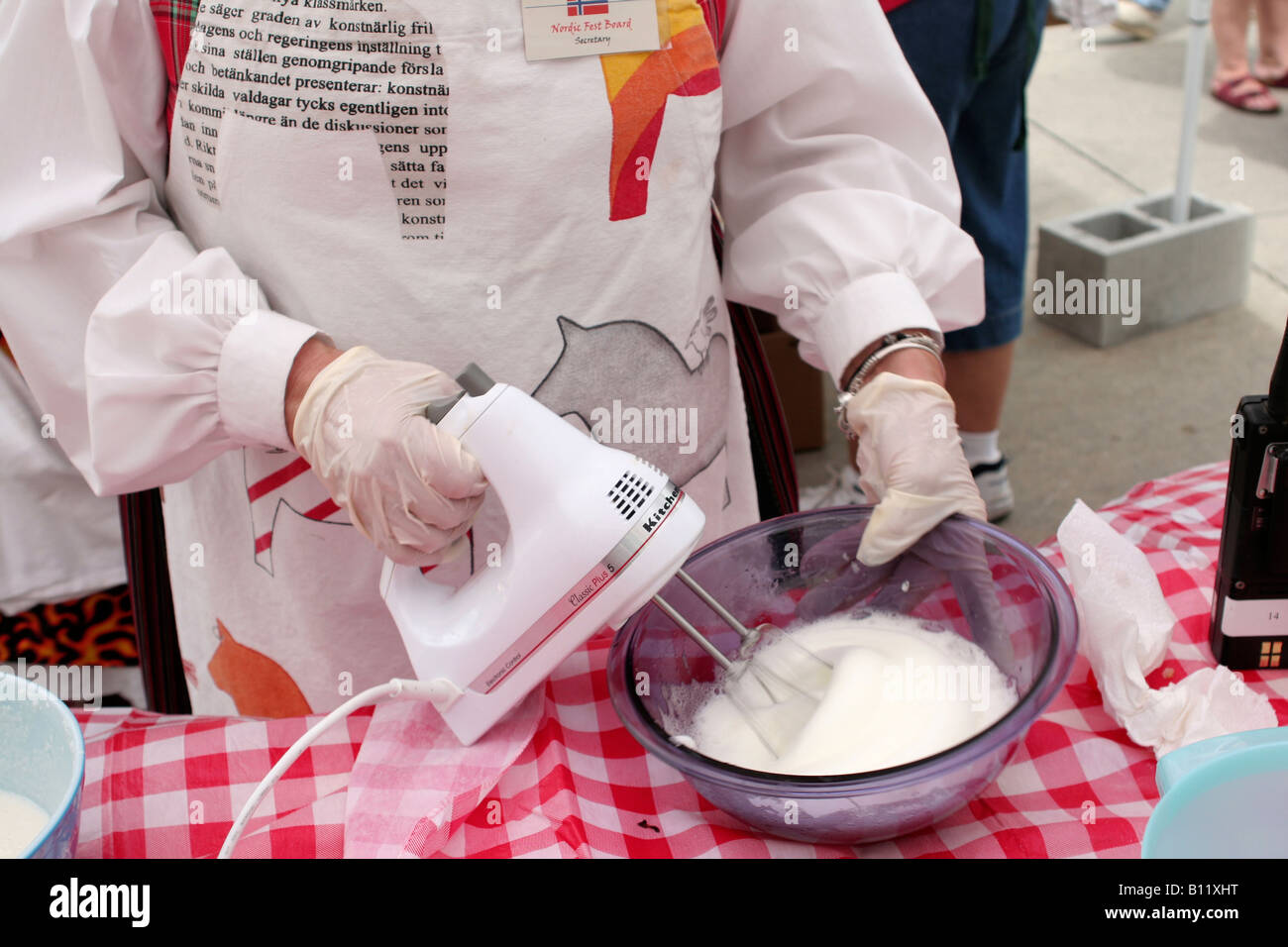 Traditional Nordic food prepared at Nordic Fest Decorah Iowa Stock ...