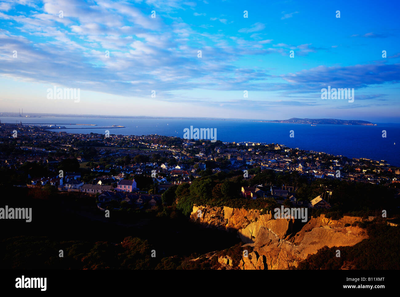 View of Dublin Bay taken from Dalkey, County Dublin, Ireland Stock ...