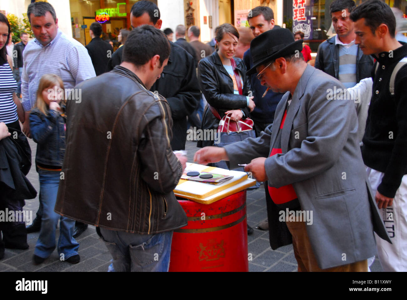 Con artist London England UK Stock Photo - Alamy