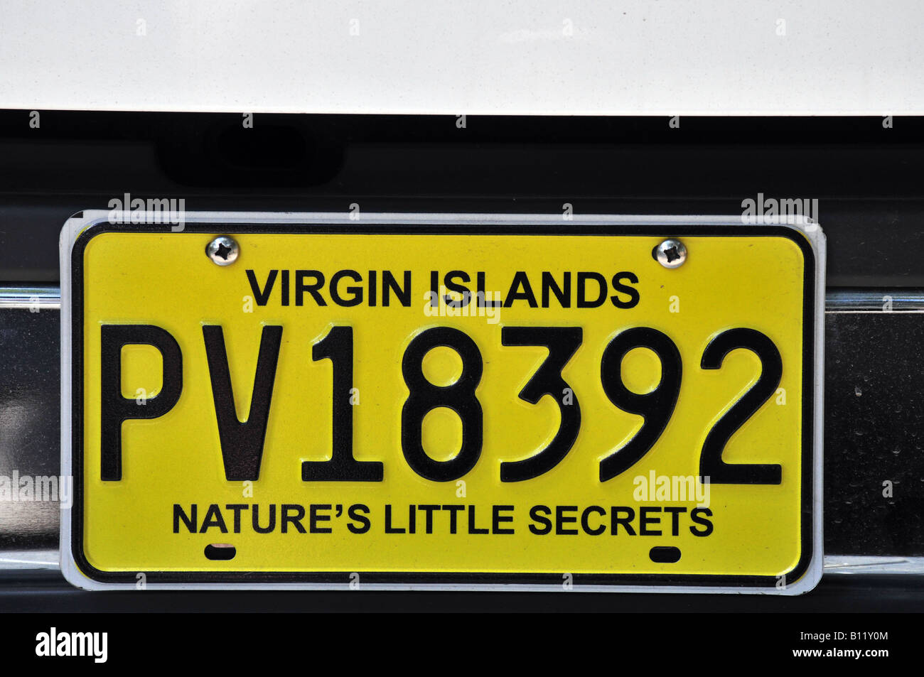 Number plate Virgin Islands Stock Photo - Alamy
