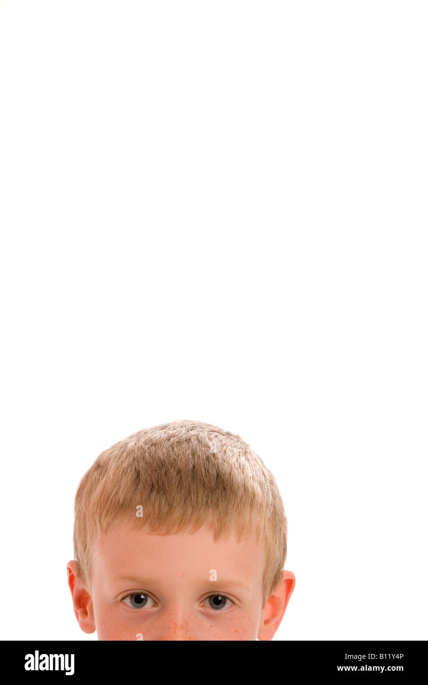 top of young boy's head Stock Photo - Alamy