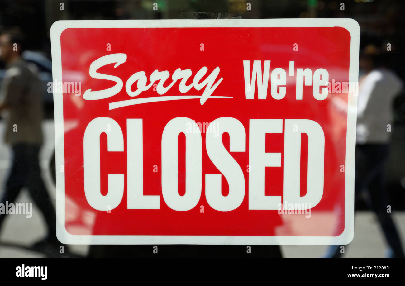 Closed sign door hi-res stock photography and images - Alamy