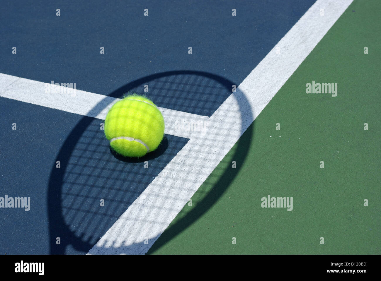 Tennis ball and racket Stock Photo - Alamy
