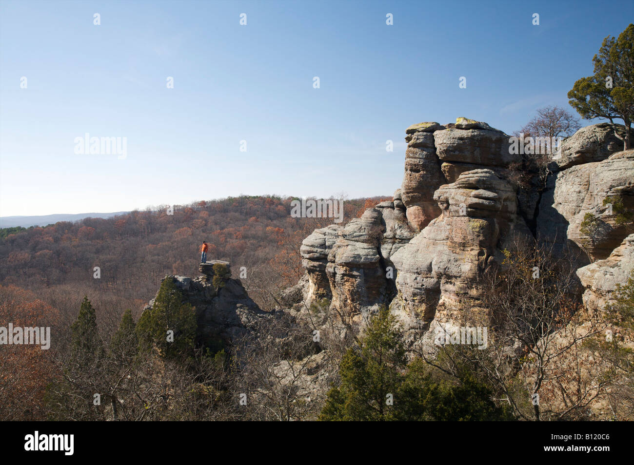 Garden of the Gods Wilderness Shawnee National Forest Illinois Hiker on ...