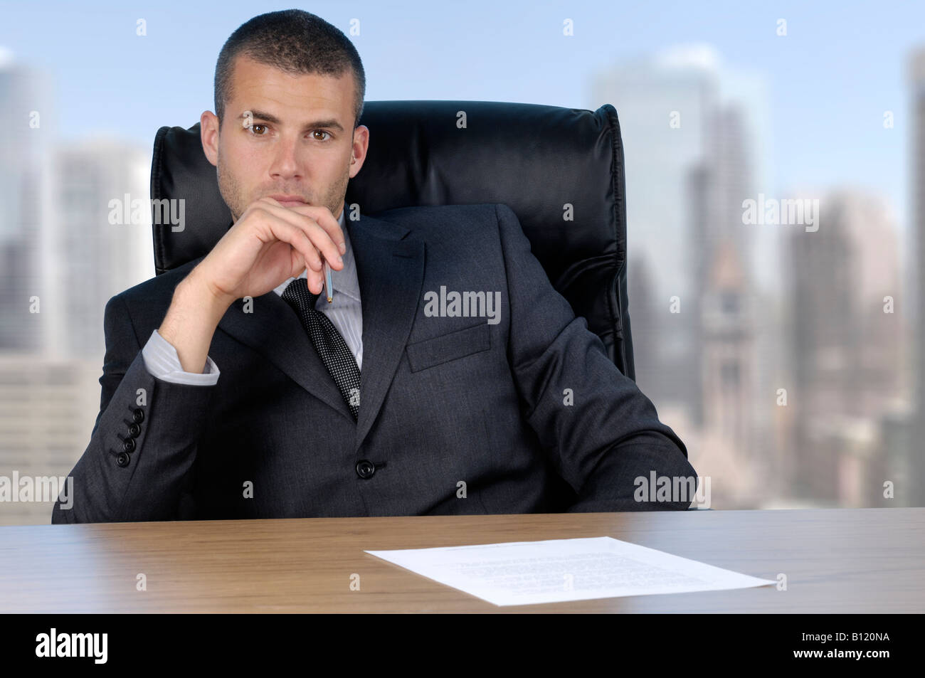 Businessman in office Stock Photo - Alamy