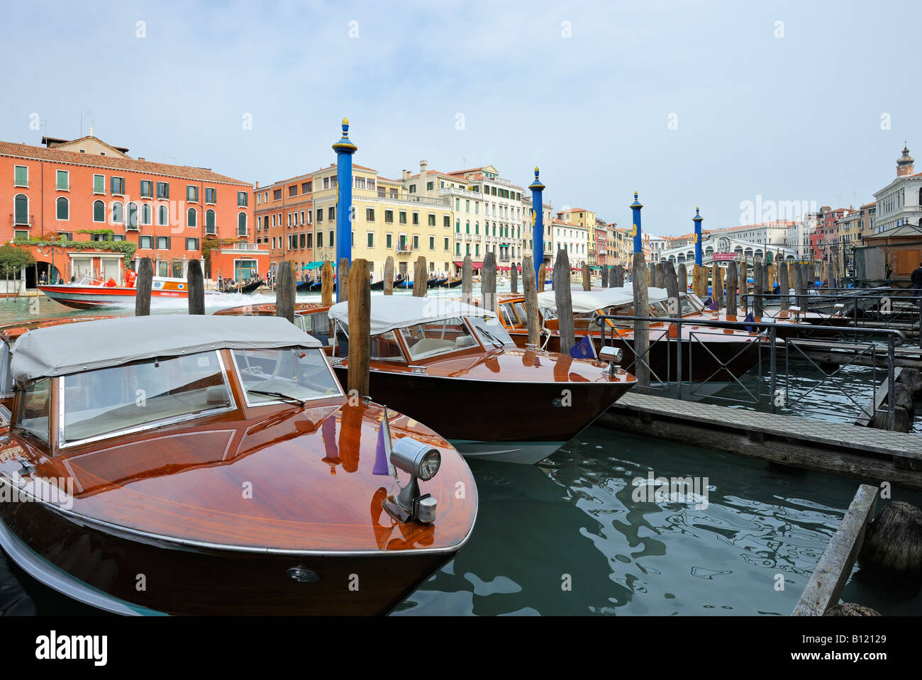 Europe Italy Venetia Venice motorboats on Canal Grande Stock Photo - Alamy