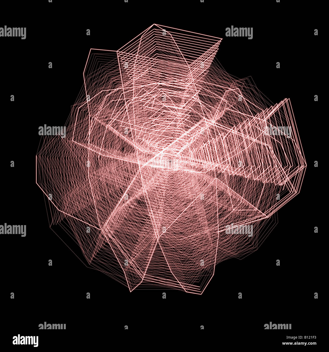 Geodesic laser line drawing Stock Photo - Alamy