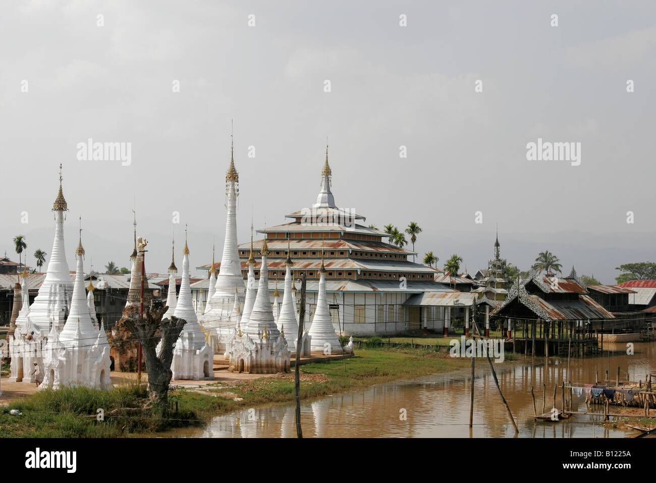 Buddhist monastery on Inle Lake, Myanmar (Burma Stock Photo - Alamy