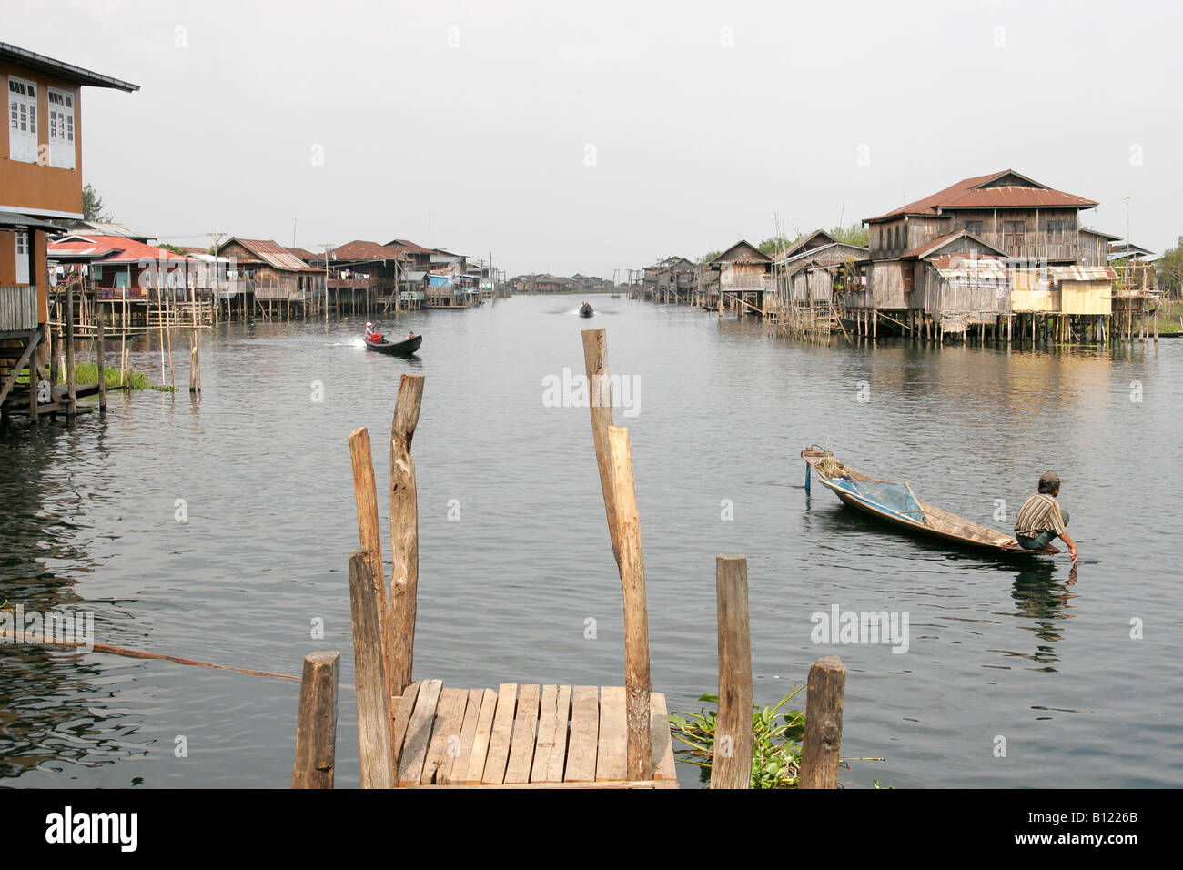 Stilt village on Inle lake, Myanmar (Burma Stock Photo - Alamy