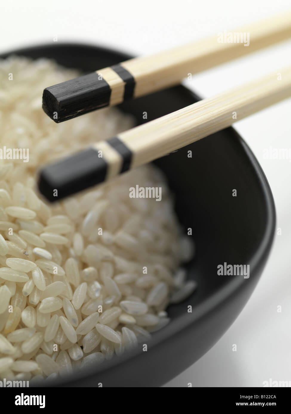 grain rice close-up chopstick oriental Stock Photo - Alamy