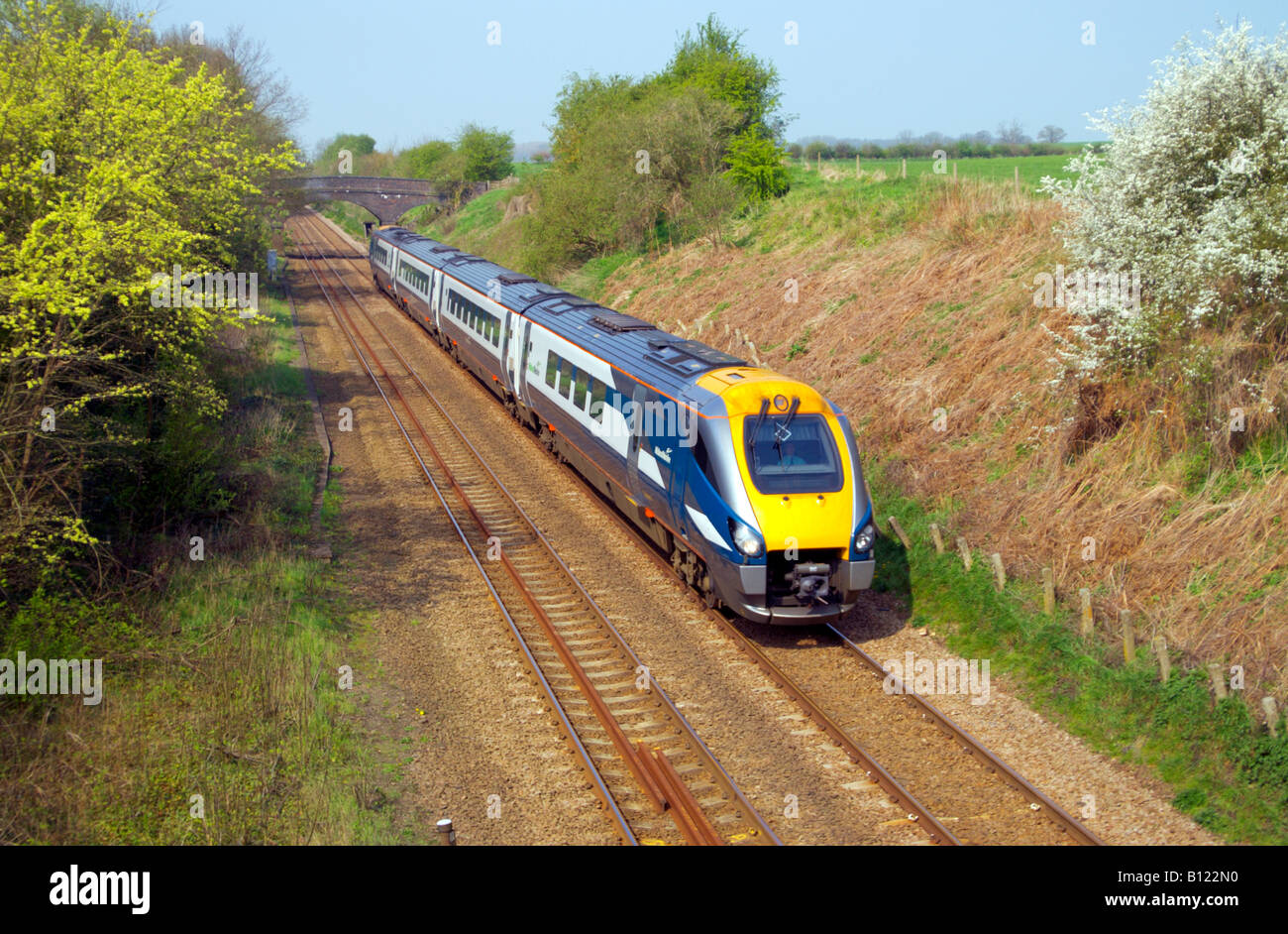 Train rail track cutting hi-res stock photography and images - Alamy