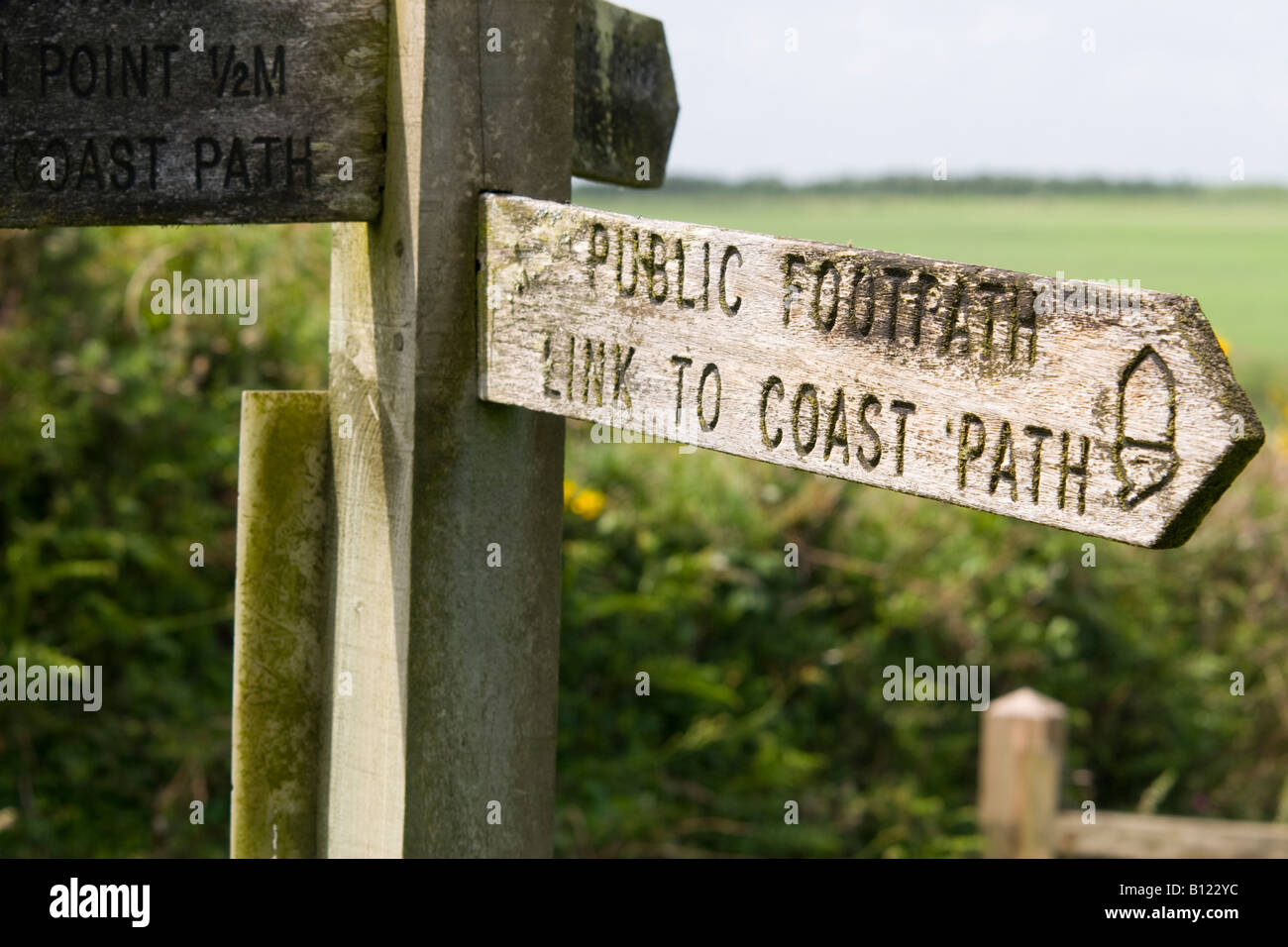 Public footpath sign Stock Photo - Alamy