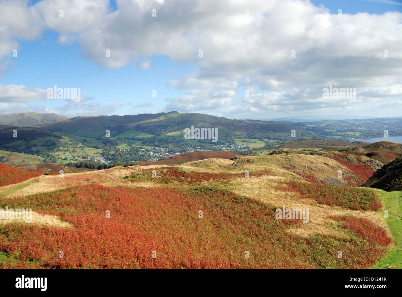 View from Loughrigg Fell Stock Photo - Alamy