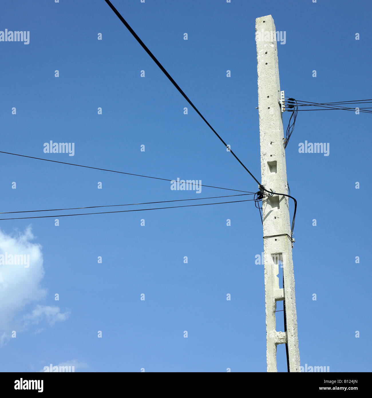 concrete telephone post Stock Photo - Alamy