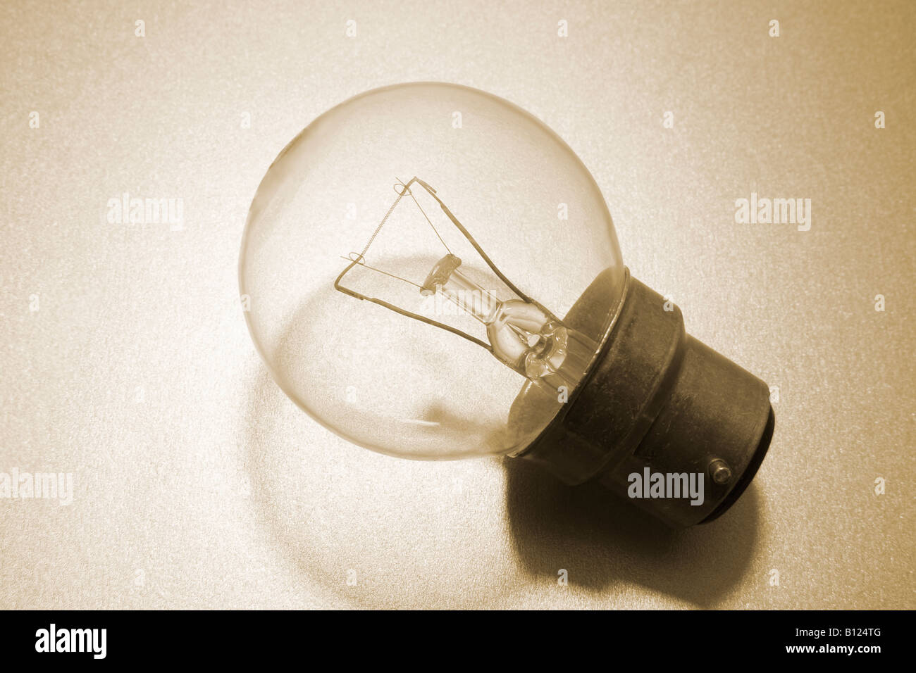 Light Bulb with Warm Tone Stock Photo - Alamy