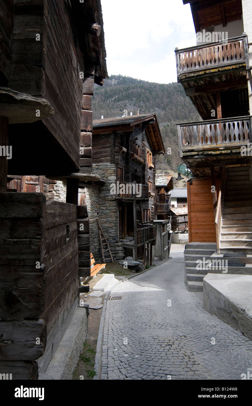 Zermatt downtown town hi-res stock photography and images - Alamy