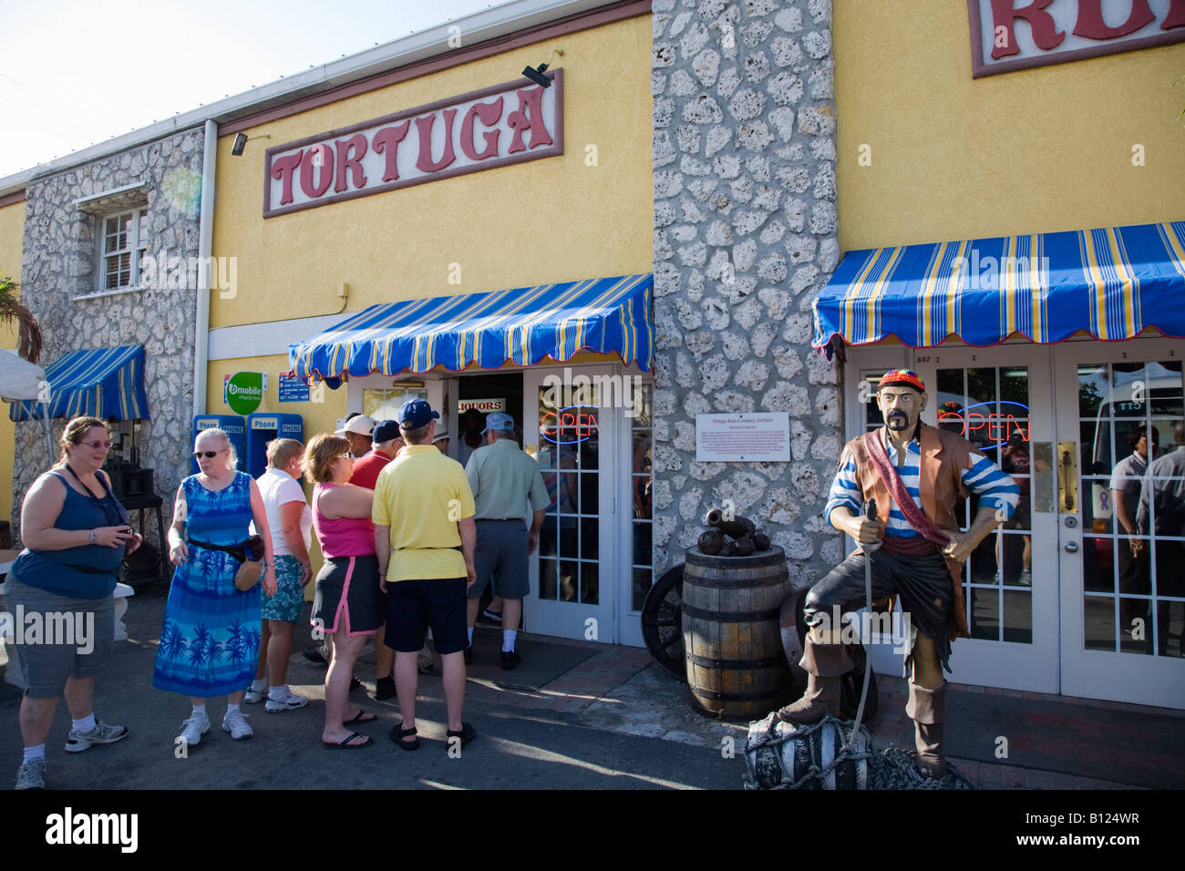 Tourists at Tortuga Rum Factory in Georgetown on Grand Cayman in the ...