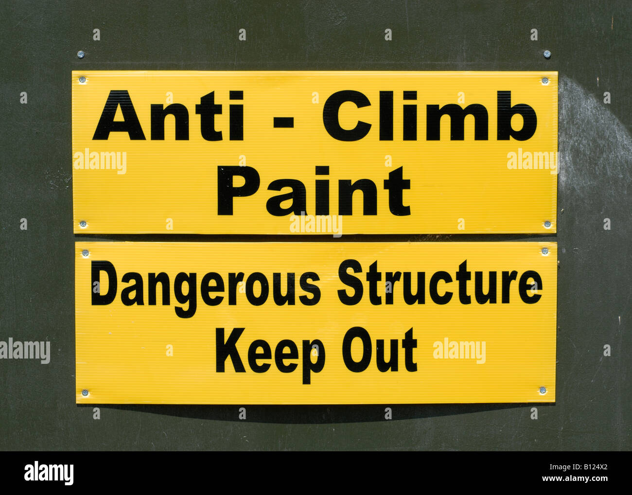 Building site warning sign Stock Photo - Alamy