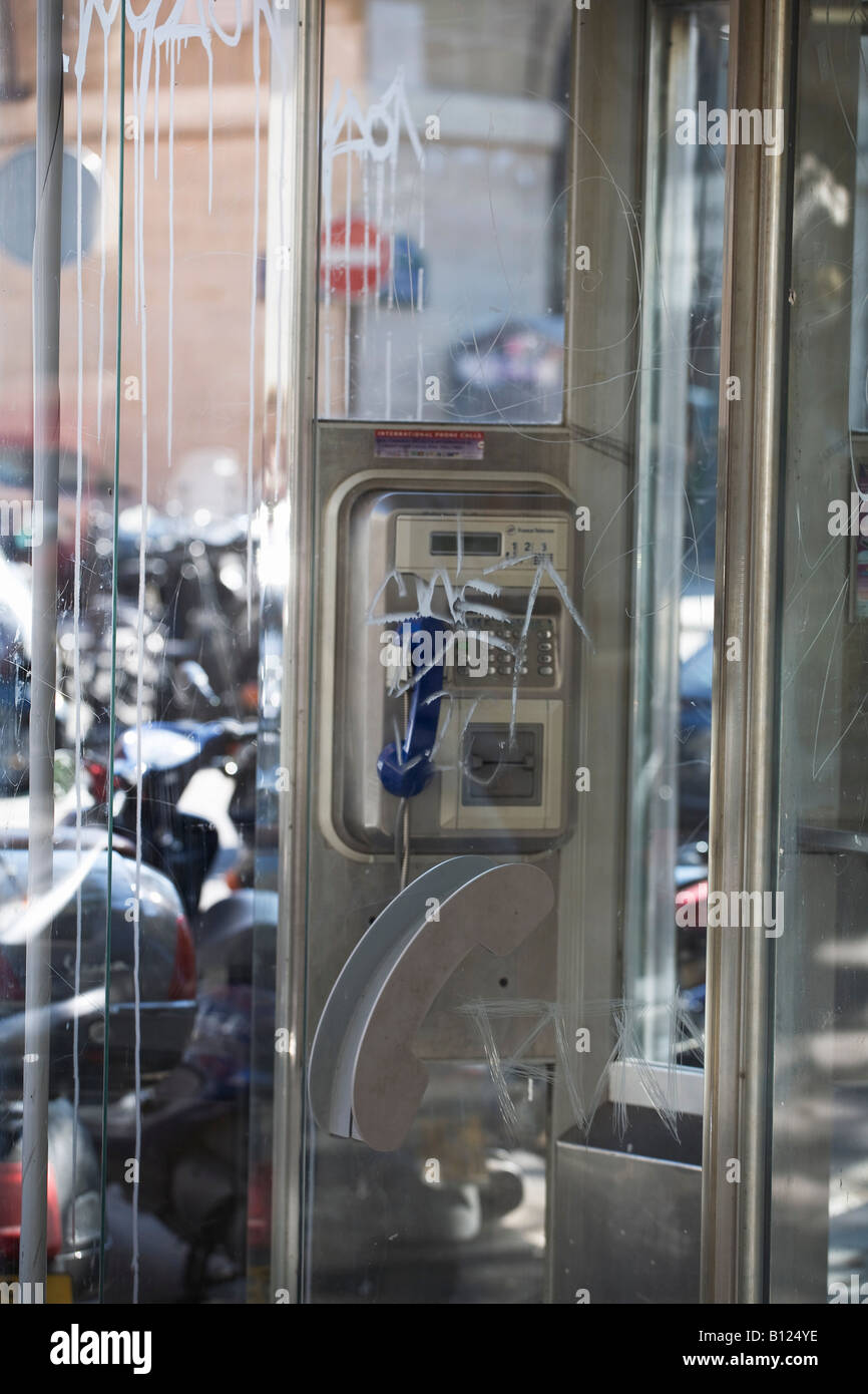 phone booth in Paris, France Stock Photo - Alamy