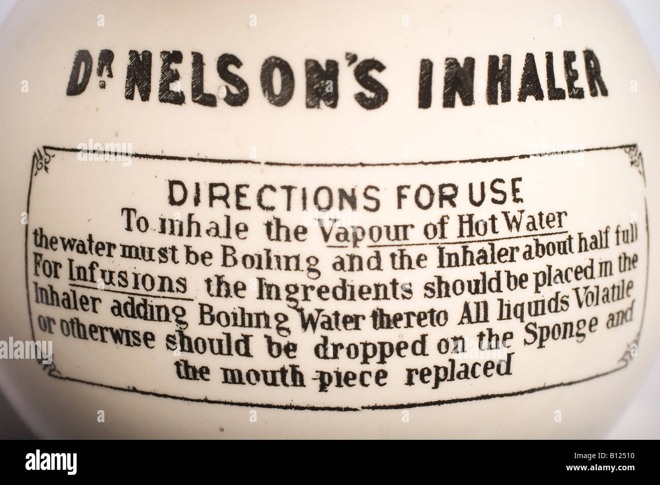 Dr nelsons inhaler instructions for use Stock Photo - Alamy