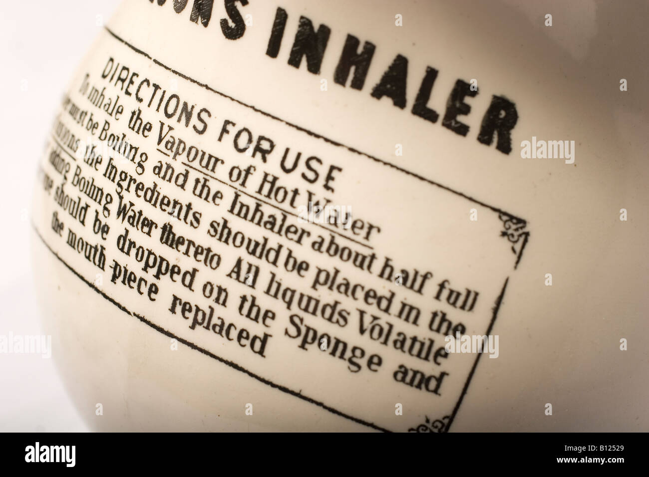 old fashioned Dr Nelsons inhaler Stock Photo - Alamy