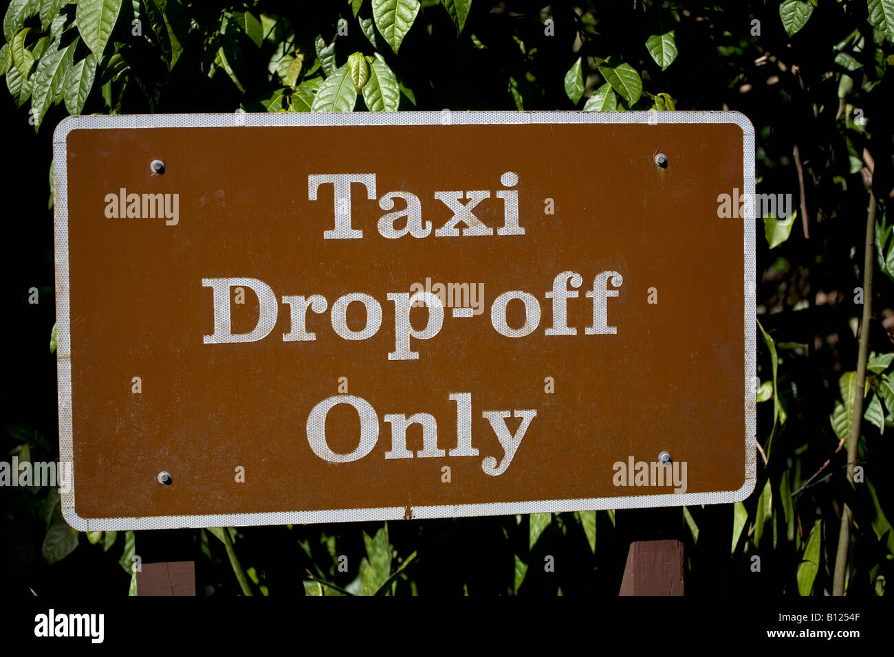 Taxi drop off sign, St. John, USVI Stock Photo - Alamy