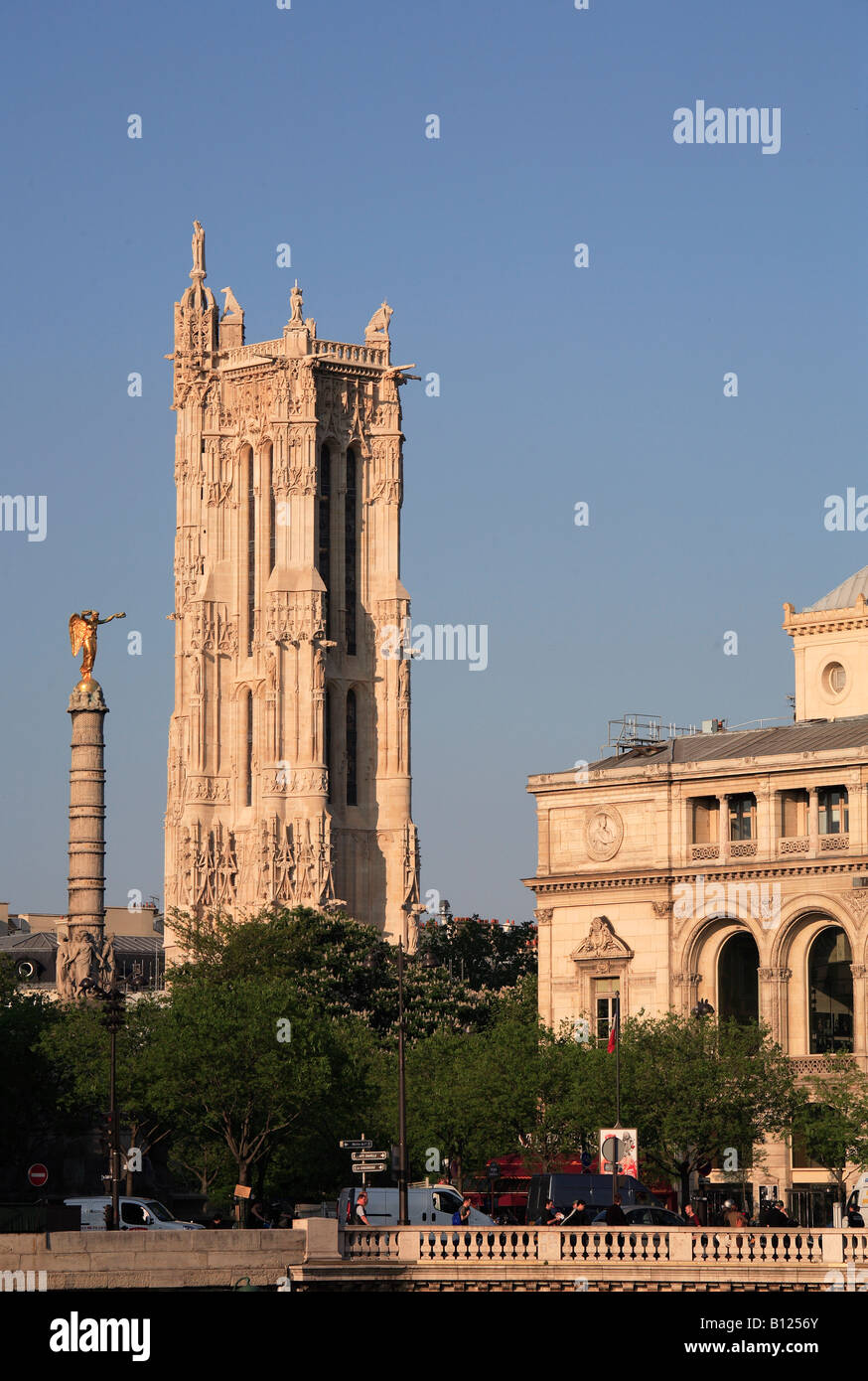 France Paris Tour Saint Jacques Stock Photo - Alamy