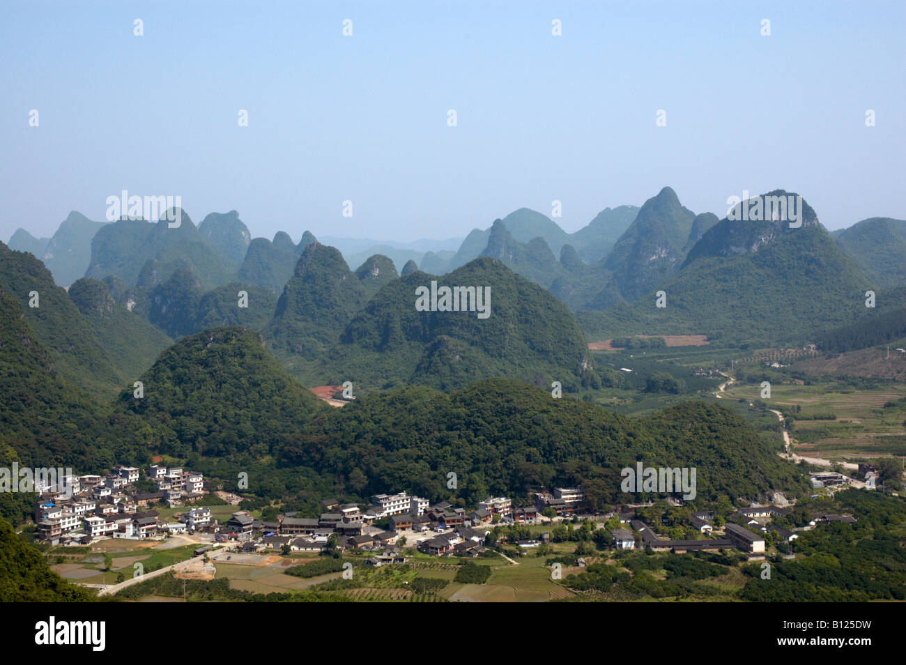 Limestone Mountain Scenery , Guilin / Yangshuo , China Stock Photo - Alamy