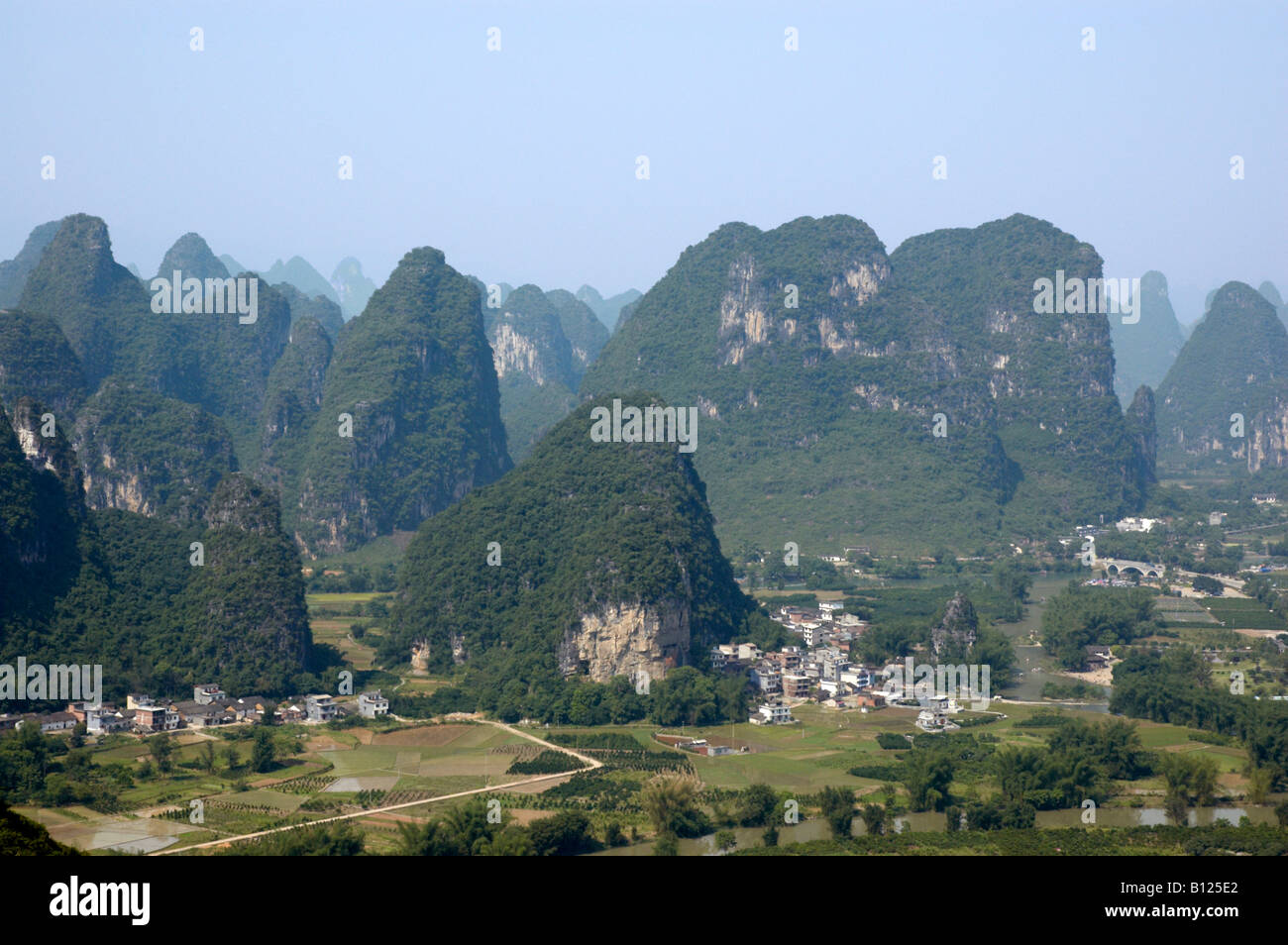 Limestone Mountain Scenery , Guilin / Yangshuo , China Stock Photo - Alamy
