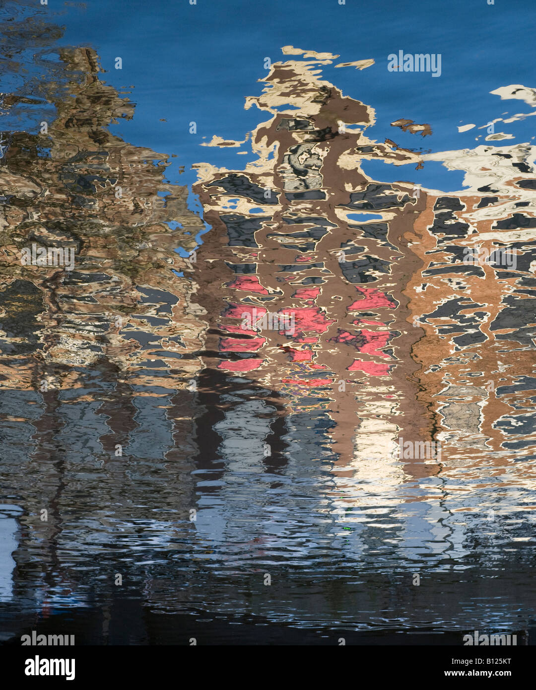 Reflections of houses in water Stock Photo - Alamy