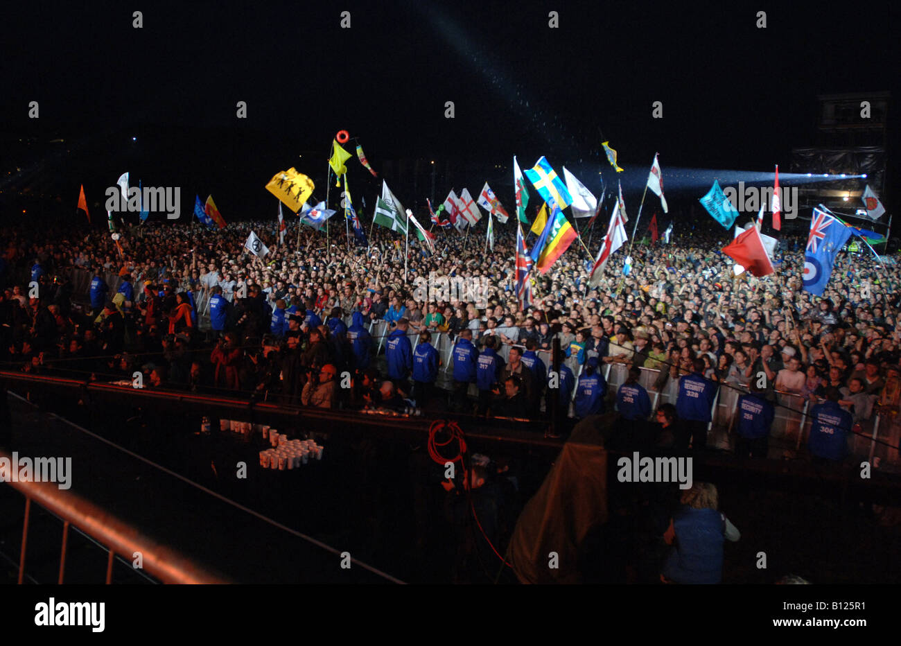 Glastonbury Crowd at night Stock Photo - Alamy