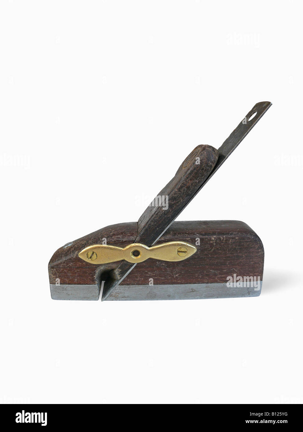 antique carpenters block plane wood block plane tool Stock Photo - Alamy