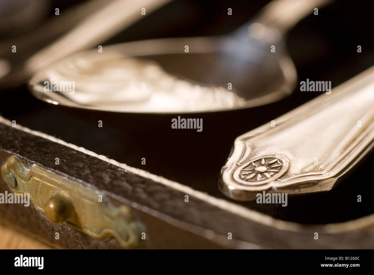 Silver hallmark on spoons hi-res stock photography and images - Alamy
