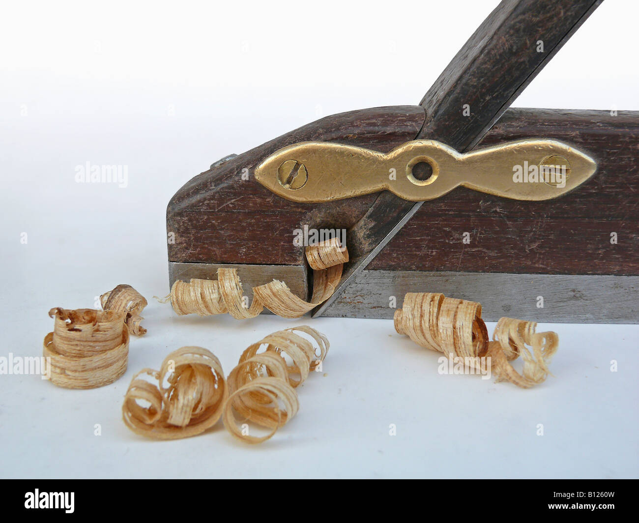 antique carpenters block plane wood block plane tool Stock Photo - Alamy