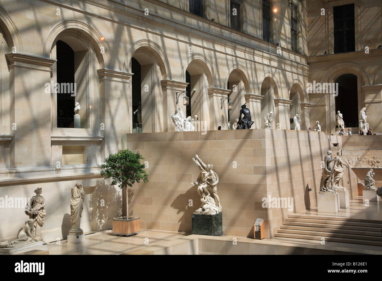 France Paris Louvre Museum interior Stock Photo - Alamy