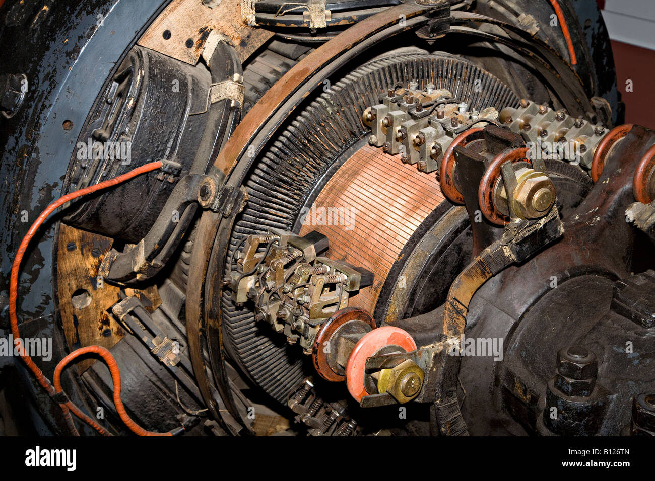 Inside of industrial size dynamo Stock Photo - Alamy