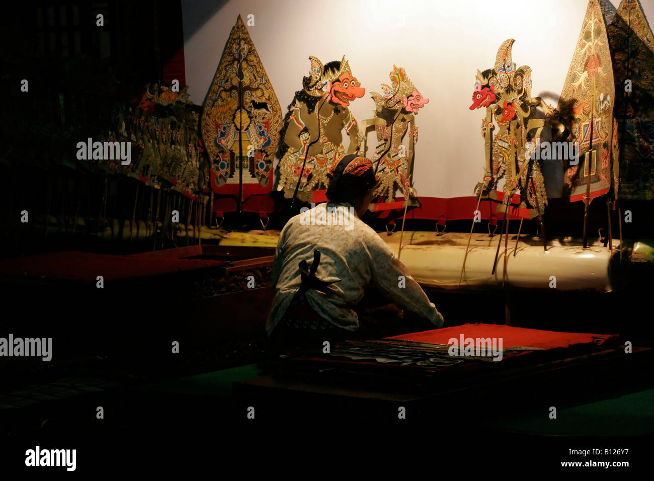Wayang kulit (shadow puppet theater) Yogyakarta (Jogja), Java ...