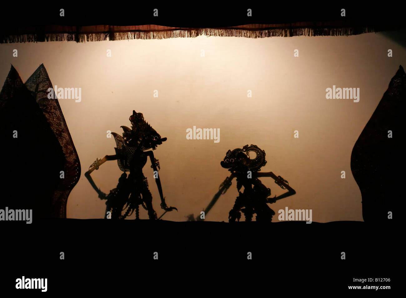 Wayang kulit (shadow puppet theater) Yogyakarta (Jogja), Java ...