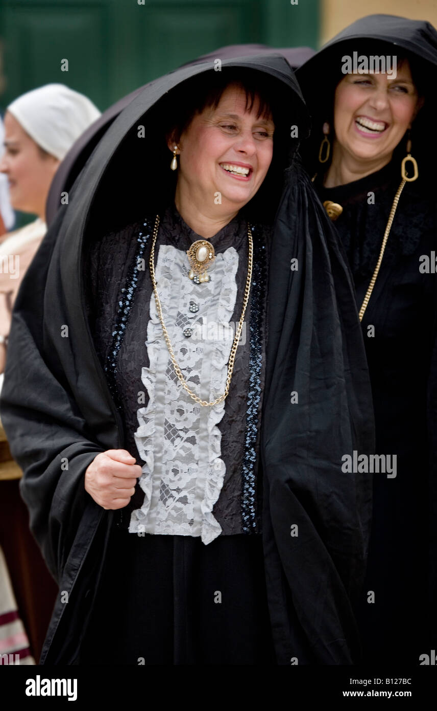 Women in Traditional Dress Victoria Gozo Malta Stock Photo - Alamy