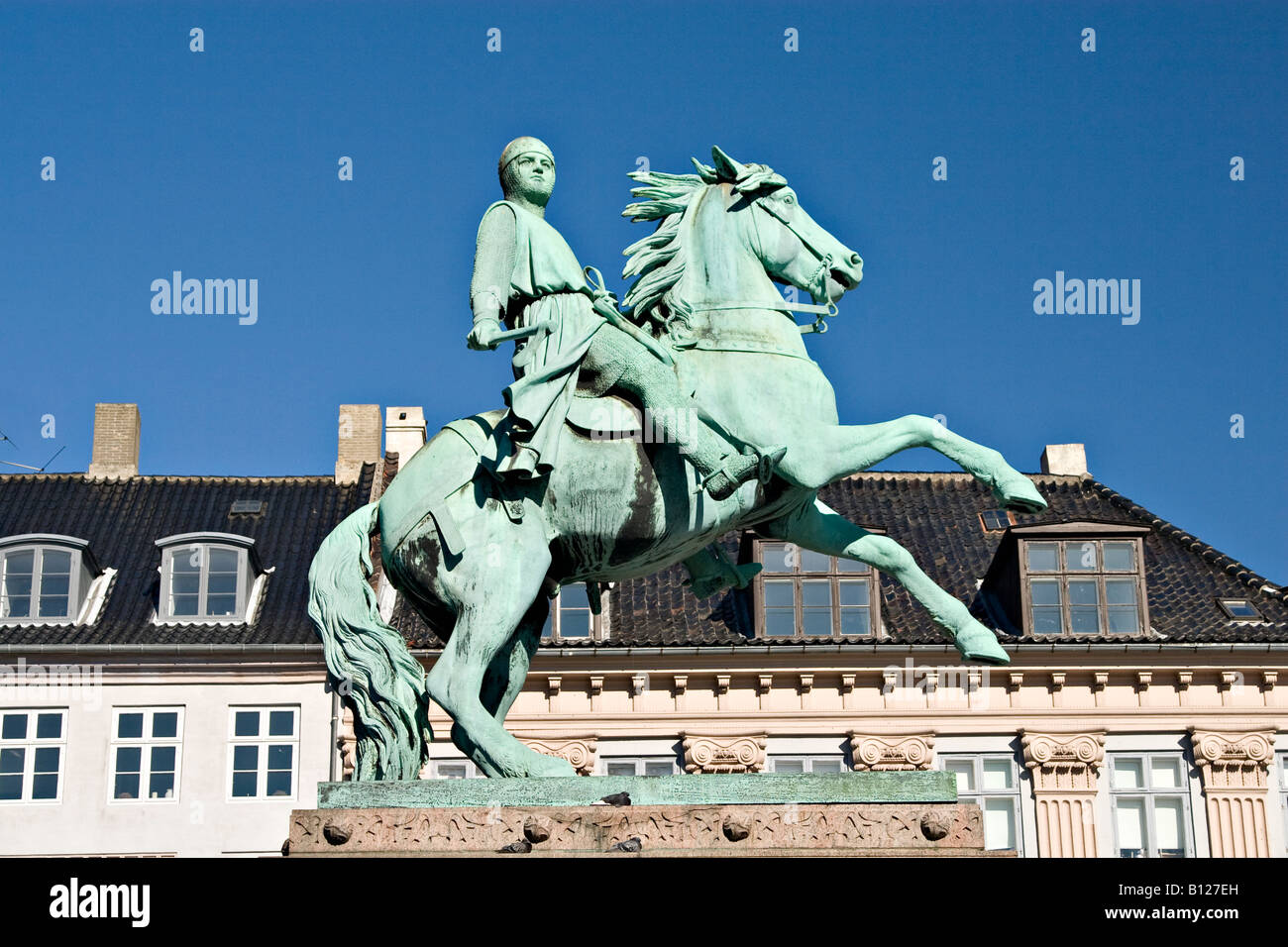 Statue of Bishop Absalon, Copenhagen, Denmark Stock Photo - Alamy