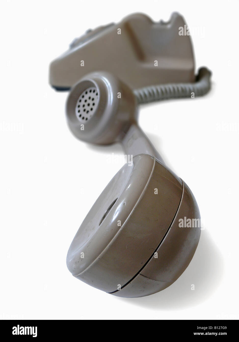 Grey telephone old fashioned dial Antique Stock Photo - Alamy