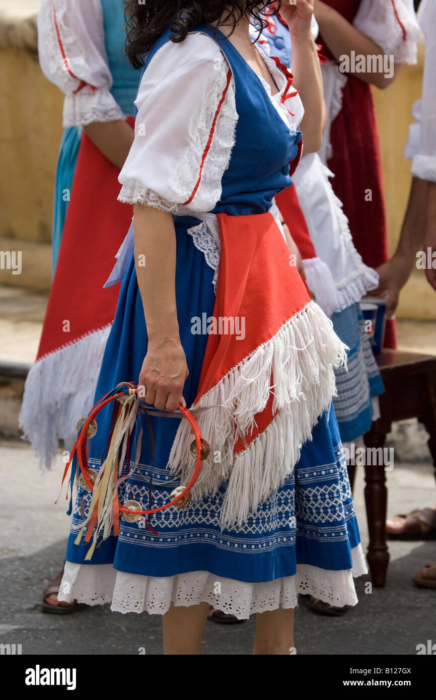 Traditional Costume Victoria Gozo Malta Stock Photo - Alamy