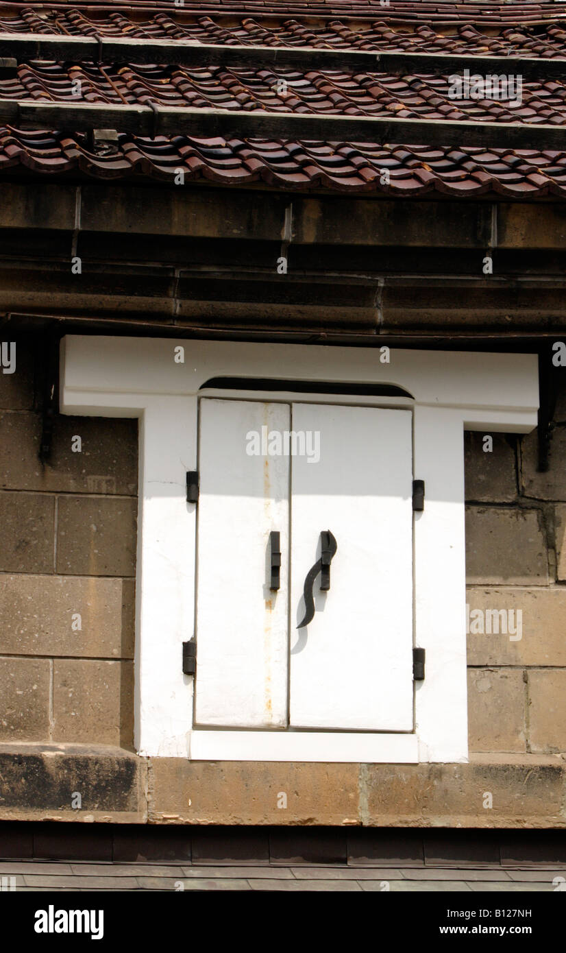 Old window with white shutters in Otaru Hokkaido Japan Stock Photo - Alamy