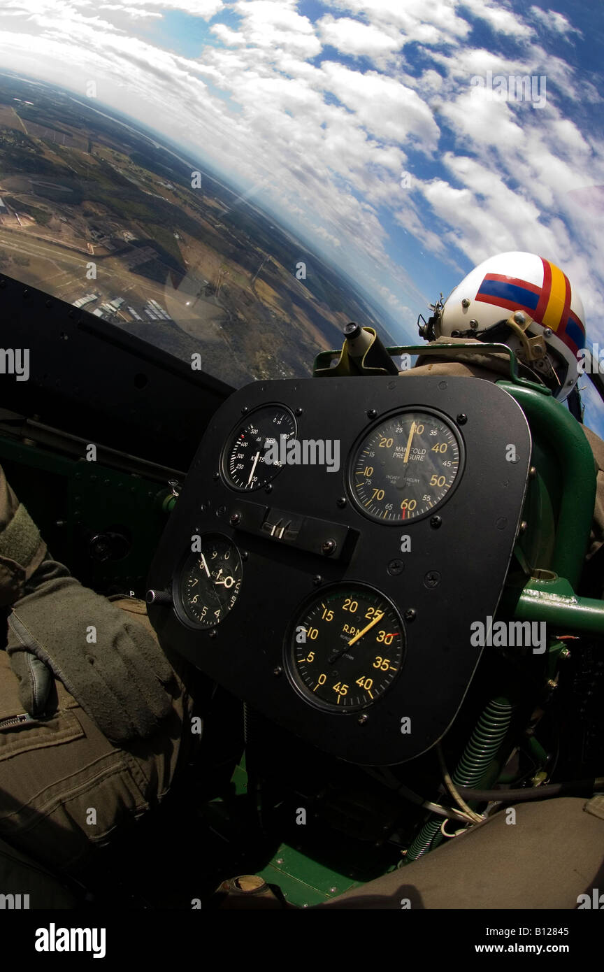 P51 Mustang WW2 fighter pilot CAC CA-18 MK21 Mustang Stock Photo - Alamy