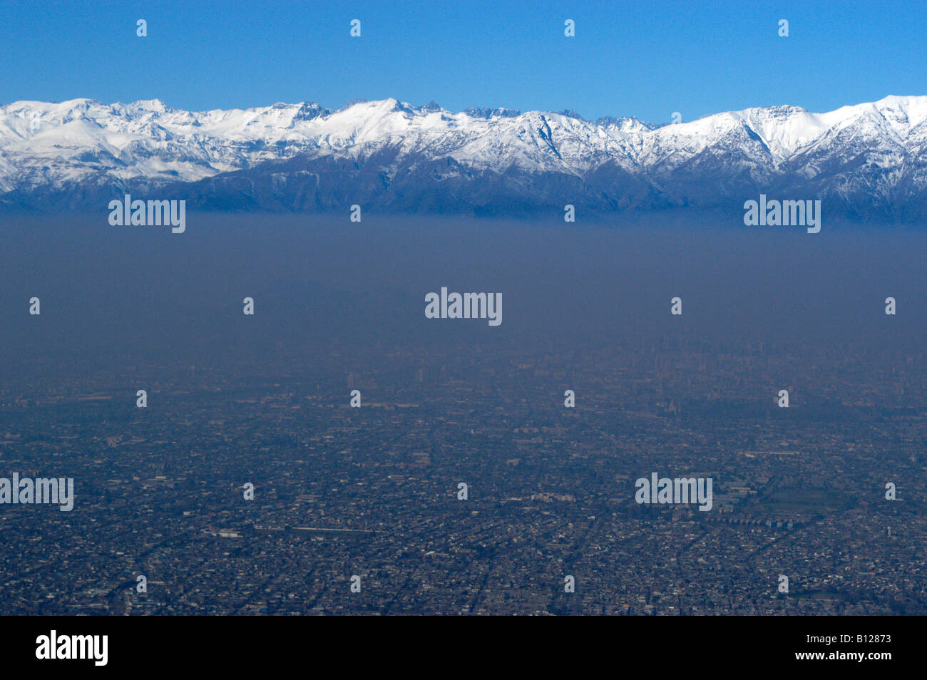 Aerial view of Santiago Chile 07 29 04 Stock Photo - Alamy