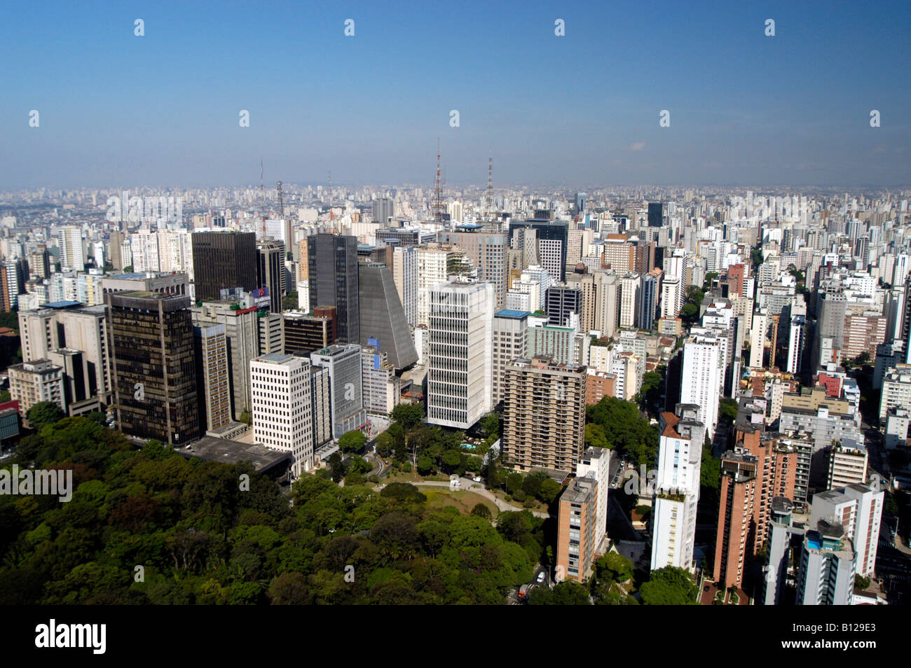 Aerial view of the city of Sao Paulo Brazil 10 08 04 Stock Photo - Alamy