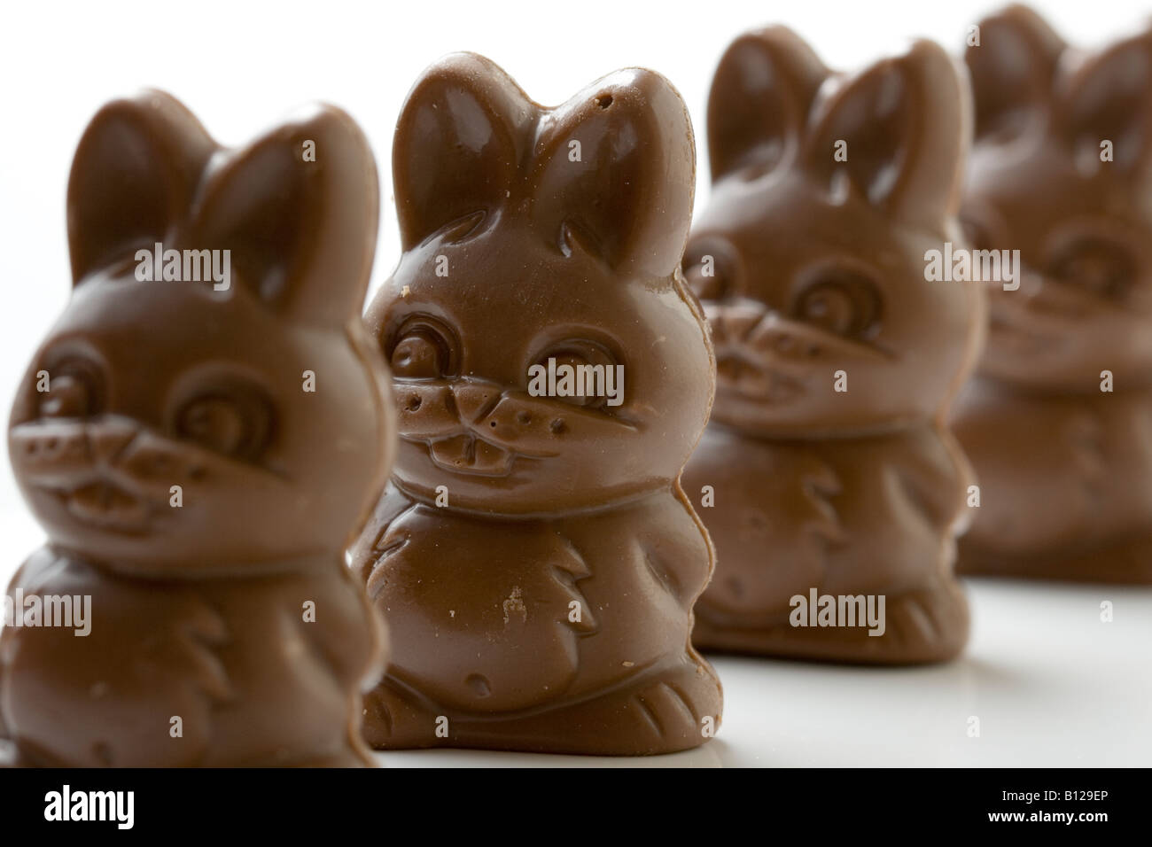 4 chocolate bunnies Stock Photo - Alamy